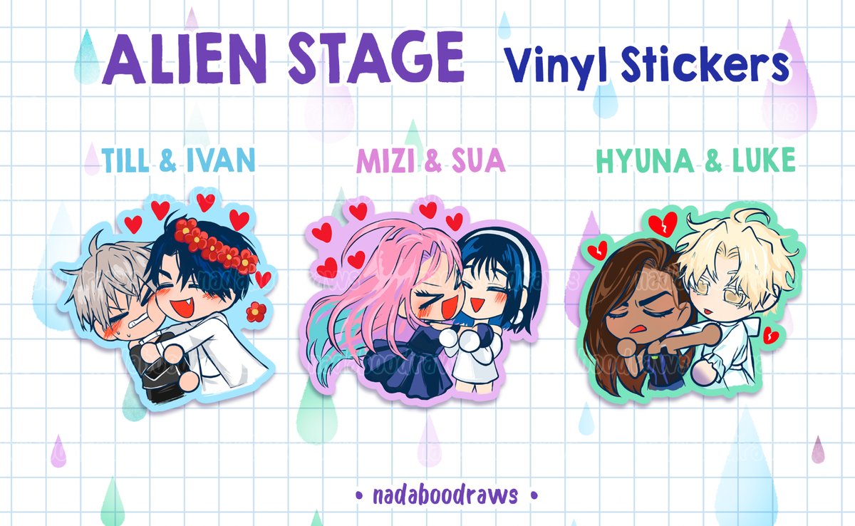 Alien Stage Vinyl Stickers – Nadaboodraws Shop